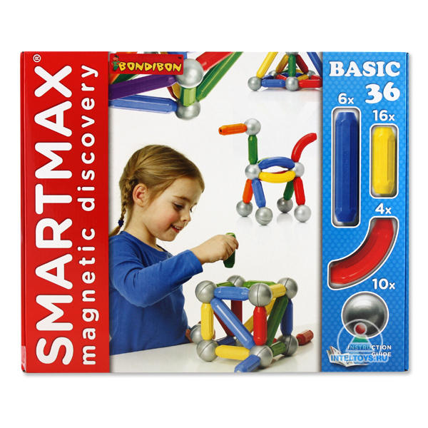 Магнитный конструктор SmartMax Основной (Basic) 36 деталей, Bondibon (Бондибон) купить в Москве ...