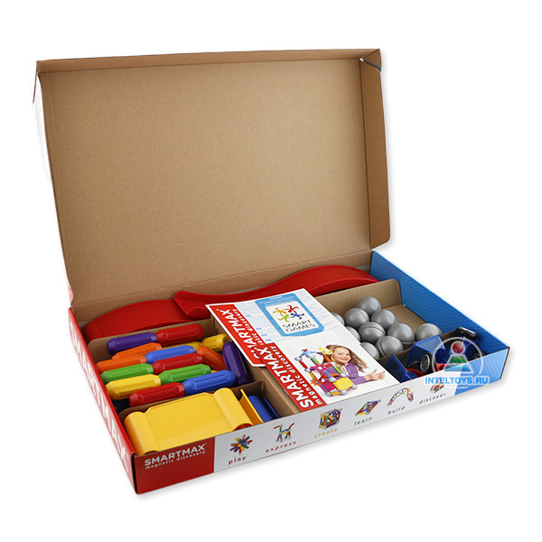 Магнитный конструктор SmartMax Основной (Basic Stunt) 46 деталей, Bondibon (Бондибон) купить в ...