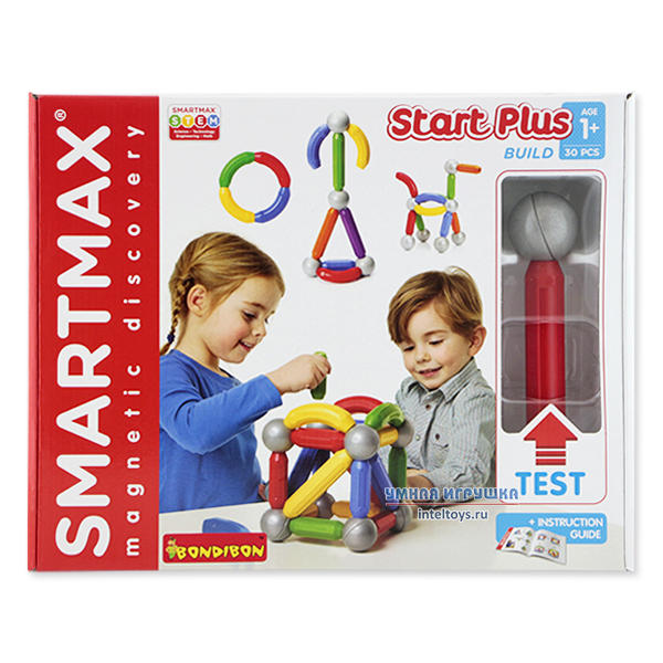 Основной магнитный конструктор SmartMax, 30 деталей, Bondibon (Бондибон) купить в Москве, Нижнем ...