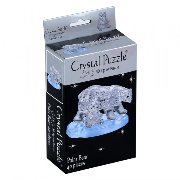 3D Головоломка Crystal Puzzle «Два белых медведя», Кристалл Пазл купить ...